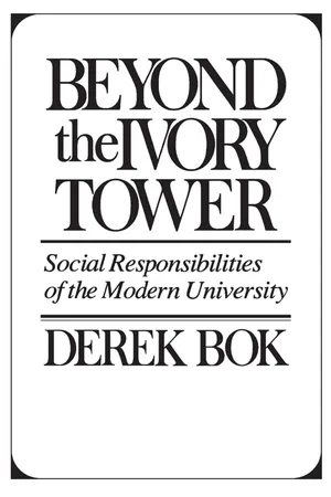 [PDF] Beyond the Ivory Tower by Derek Bok | 9780674068988, 9780674028463