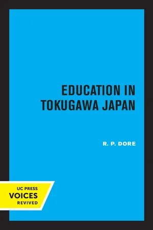 [PDF] Education in Tokugawa Japan by R. P. Dore | 9780520364516 ...