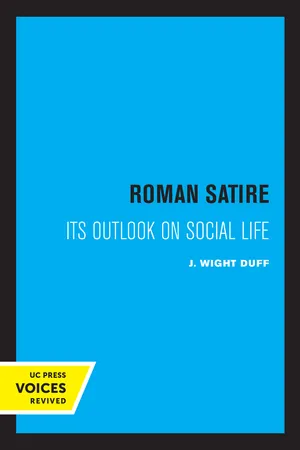 [PDF] Roman Satire by J. Wight Duff | 9780520369962, 9780520331266