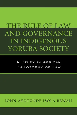 [PDF] The Rule of Law and Governance in Indigenous Yoruba Society by ...