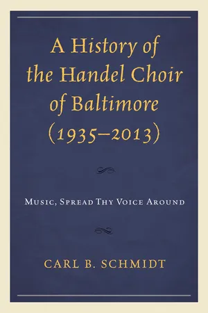 [PDF] A History of the Handel Choir of Baltimore (1935–2013) by Carl B ...