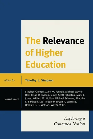 [PDF] The Relevance of Higher Education by Timothy Simpson | 9780739182536
