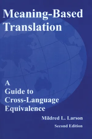[PDF] Meaning-Based Translation by Mildred L. Larson | 9781461684596
