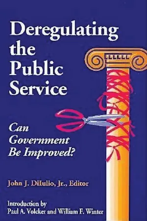 [PDF] Deregulating the Public Service by John J. DiIulio | 9780815707196