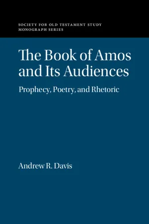 [PDF] The Book of Amos and its Audiences by Andrew R. Davis | 9781009255820