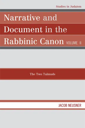 [PDF] Narrative and Document in the Rabbinic Canon: The Two Talmuds by ...