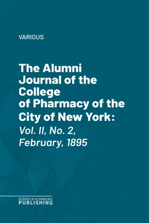 [PDF] The Alumni Journal of the College of Pharmacy of the City of New ...