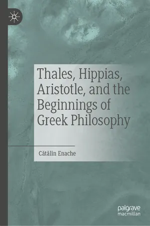 [PDF] Thales, Hippias, Aristotle, and the Beginnings of Greek ...