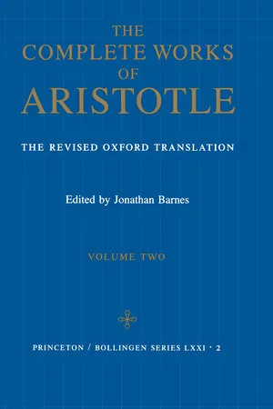 [PDF] The Complete Works of Aristotle, Volume Two by Aristotle ...